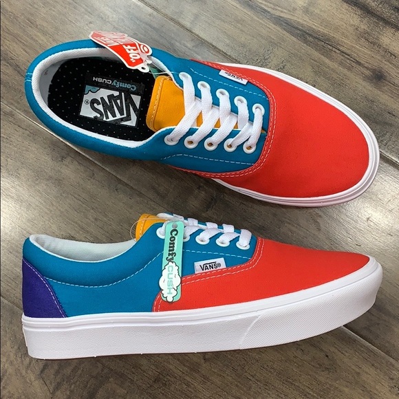 Vans | Shoes | Vans Comfycush Era Multi Block Multicolor Mens | Poshmark